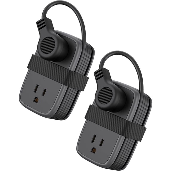 2 Pack Power Strip W/ 4 Outlets 3 USB Ports 4ft Short Extension Cord ...
