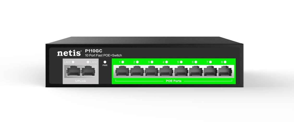 Ntsys Inc. P110GC 8 2 1000m Poe Switch 120w - Walmart.com