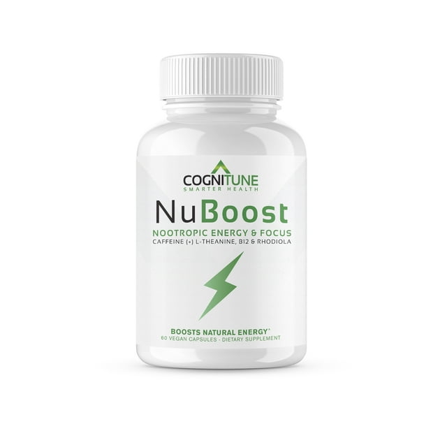 Nu Boost Natural Energy & Focus Capsules with Caffeine, L-Theanine ...