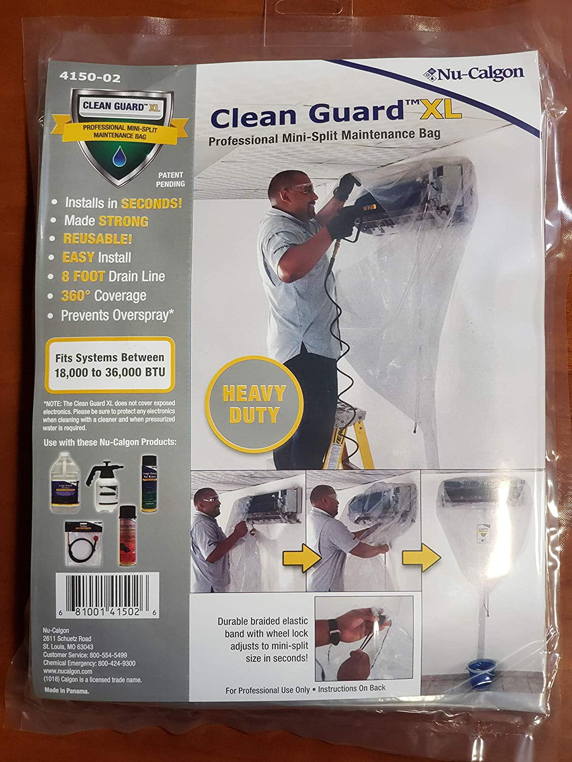 Nu Calgon 4150-02 Clean Guard XL Reusable Maintenance Bag for Units ...