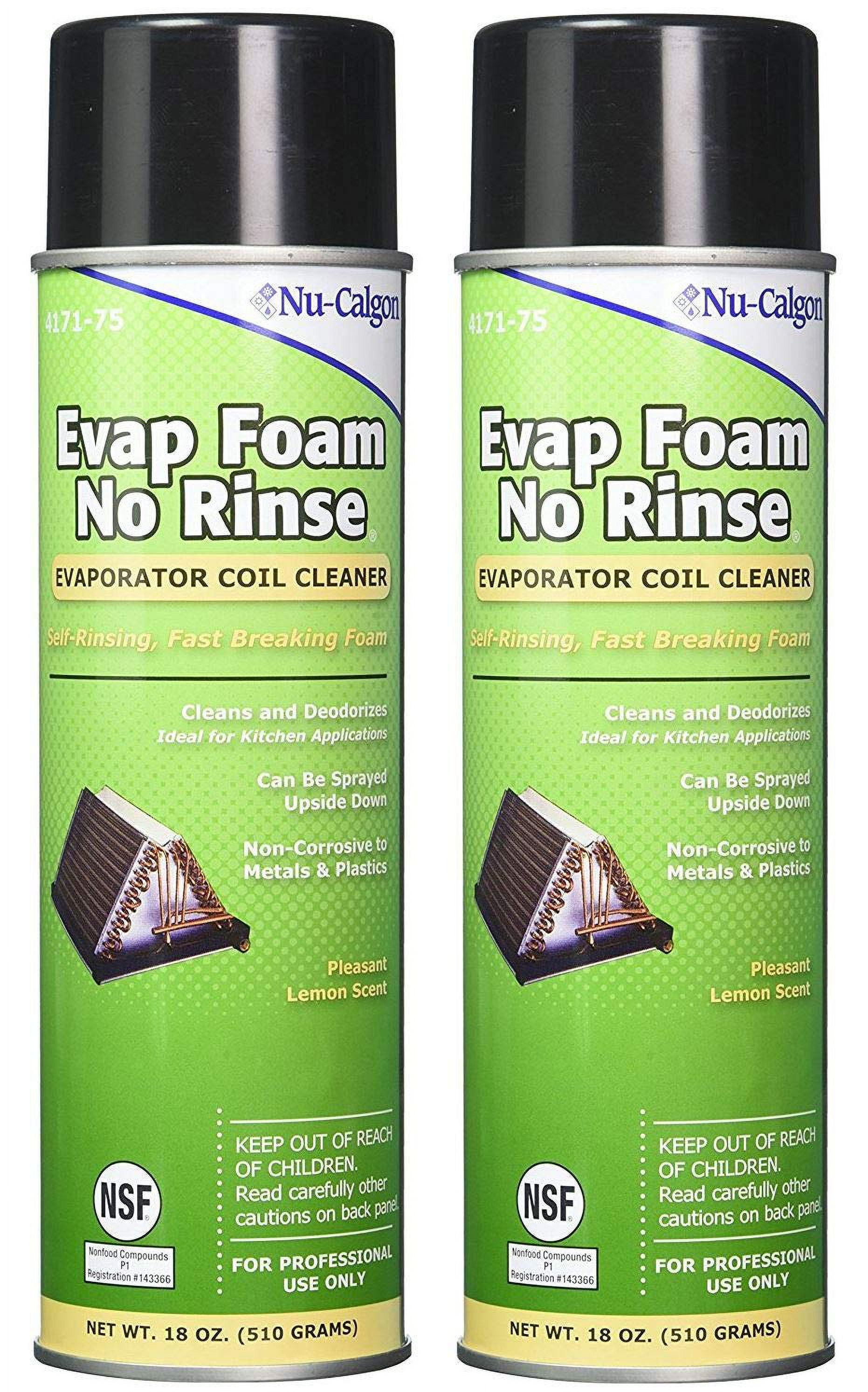 Nu-Calgon 4171-75 Evap Foam No Rinse Evaporator Coil Cleaner, 18 Oz. (2 ...