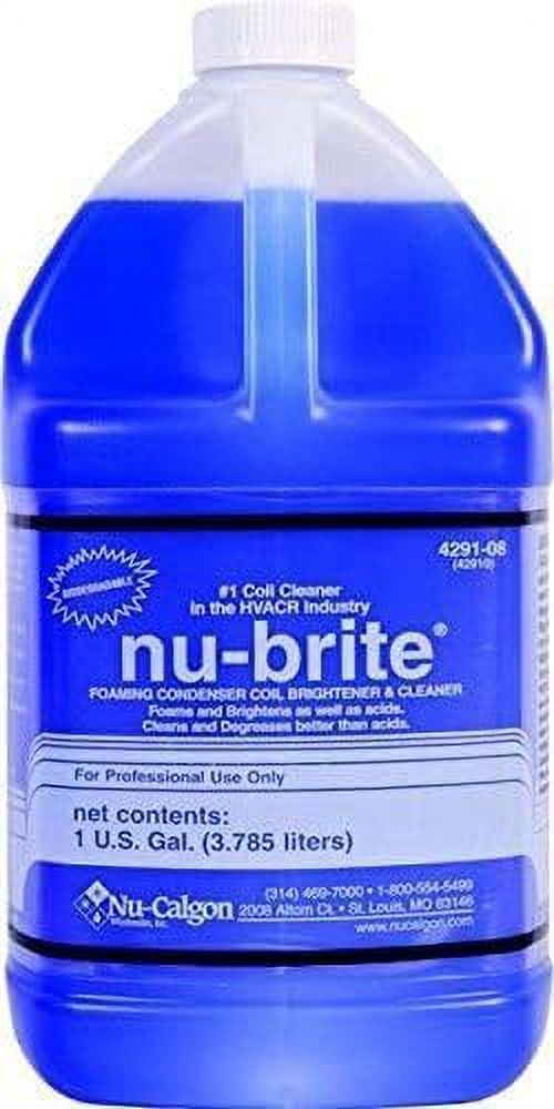 Nu-Calgon 4291-08 Nu-Brite Condenser Coil Cleaner, 1 Gal x 4, Case of 4 ...