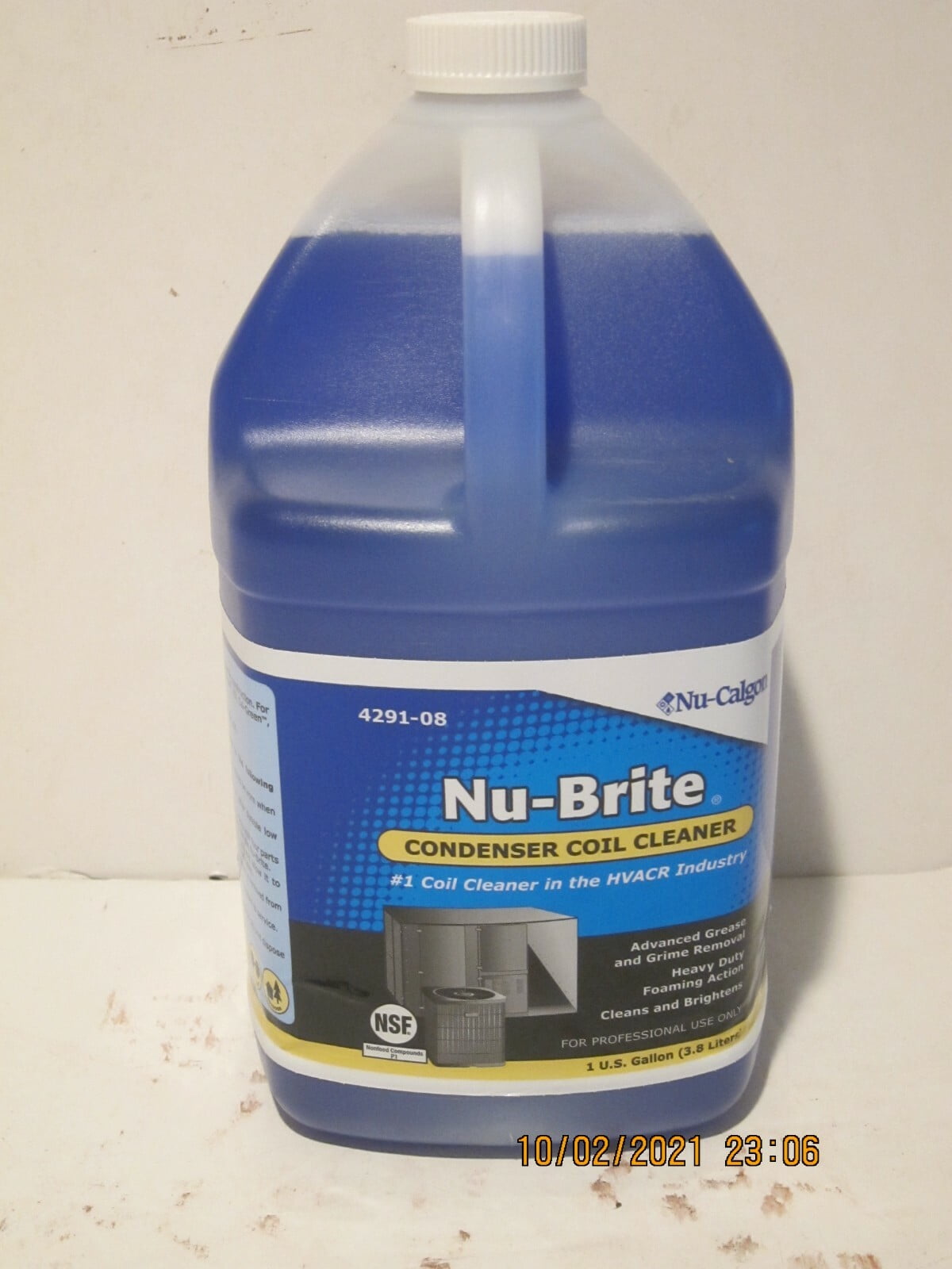 Nu-Calgon 4291-08 Nu-Brite Foaming Coil Cleaner- Gallon NEW SEALED-FREE ...
