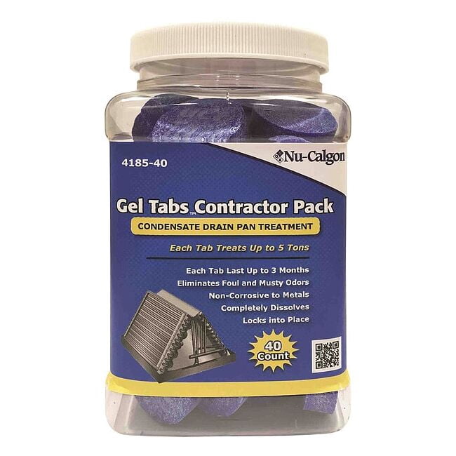Nu-Calgon Condensate Pan Treatment, Gel Tab, 5 ton 4185-40 - Walmart.com