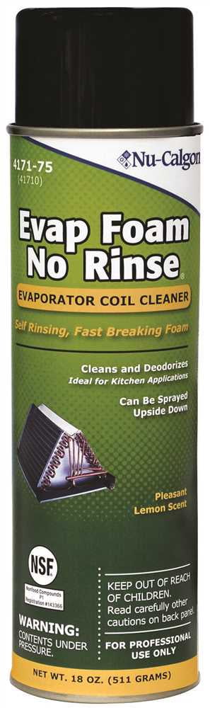 NU-CALGON Evap Foam No Rinse Coil Cleaner, 18 fl oz Aerosol Spray ...