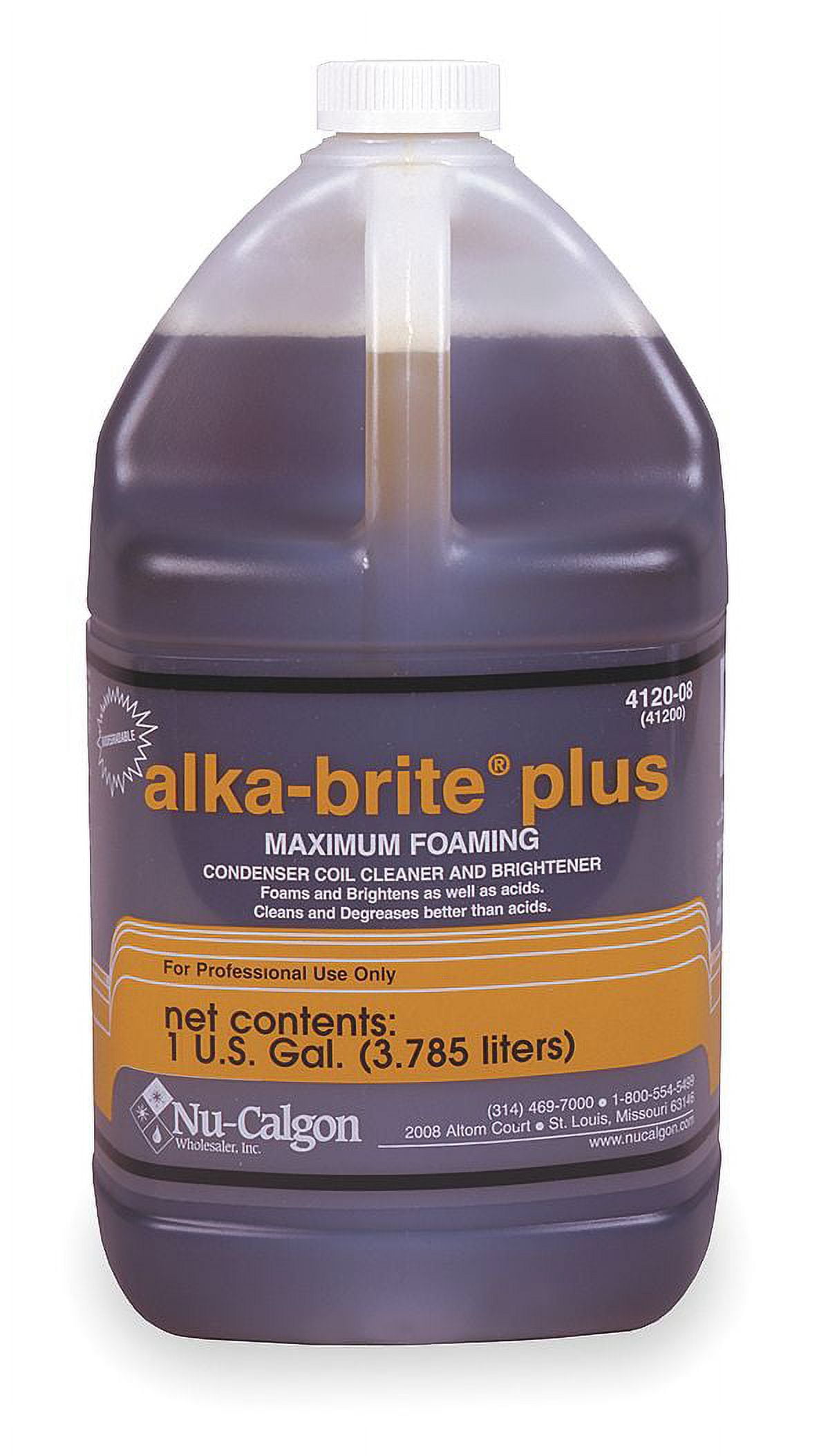 Nu-Calgon Liquid Condenser Cleaner, 1 gal., Brown Color, 1 EA - 4120-08 ...