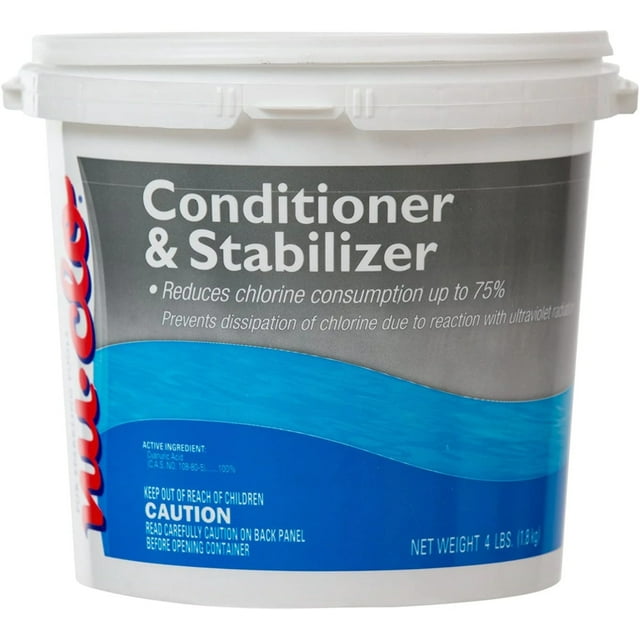 Nu-Clo 4 LB Chlorine Stabilizer / Conditioner with Cyanuric Acid - Pool ...