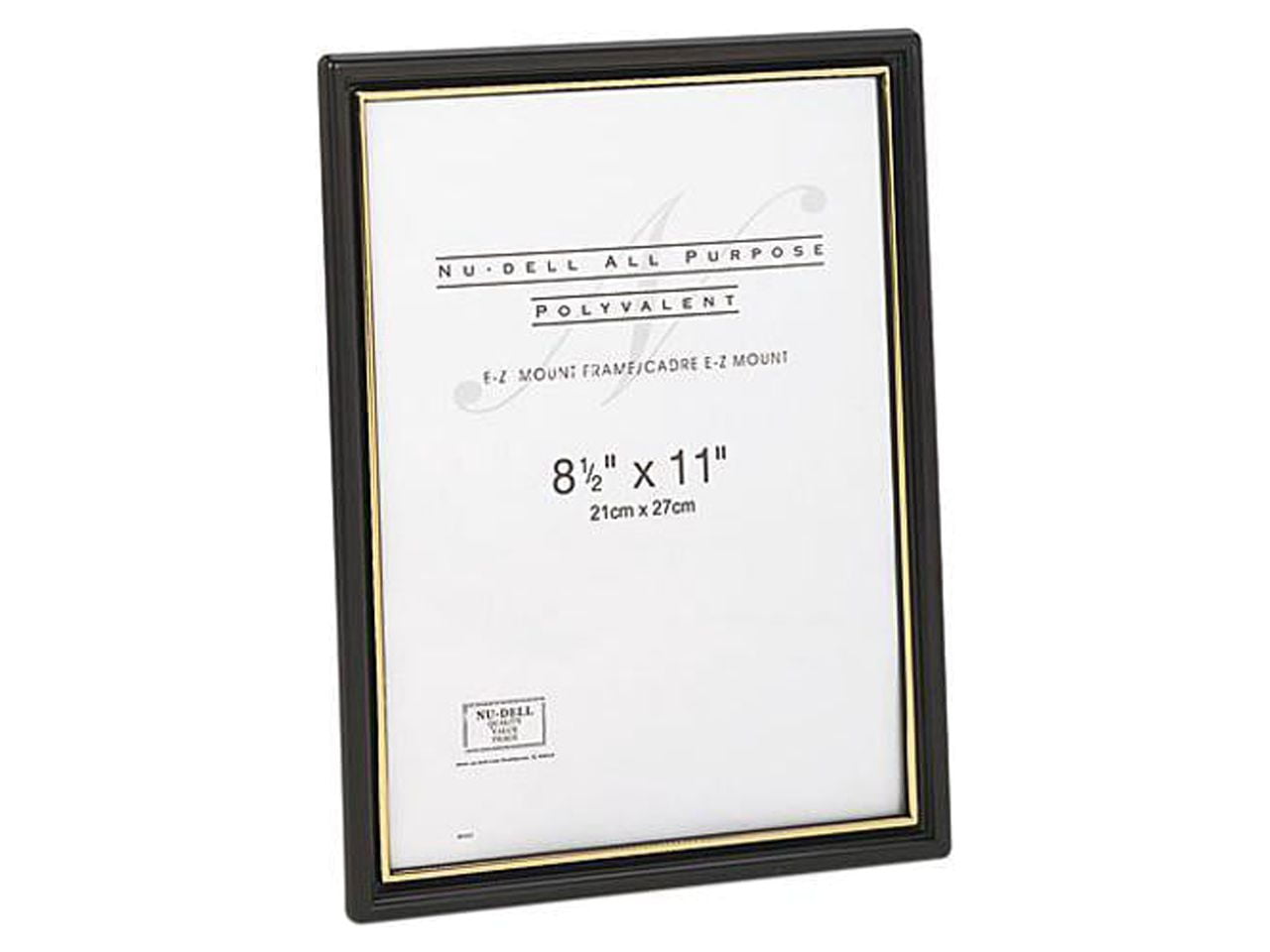 Nu-Dell 8.5x11 EZ Mount Document Frame, Black, Plastic, for ...