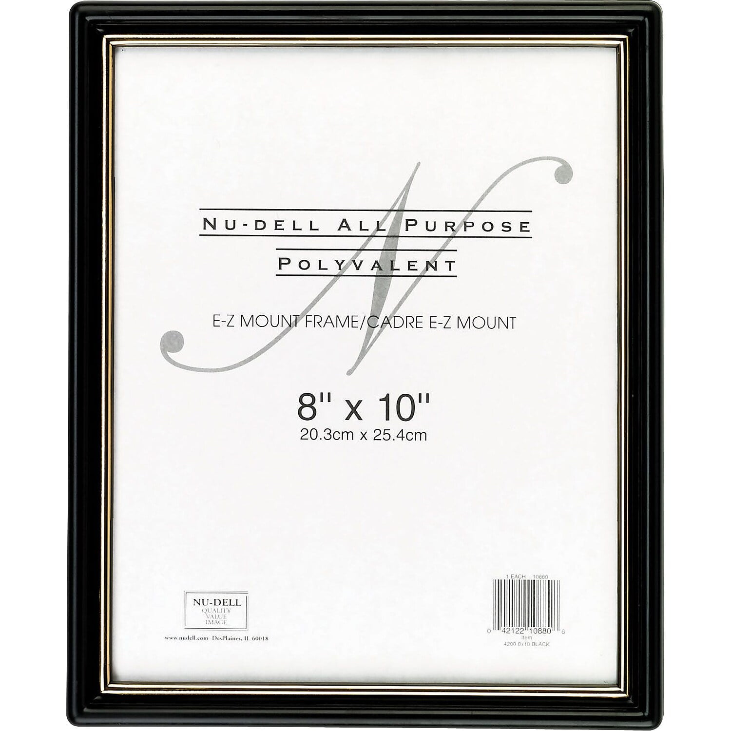 Nu-Dell Manufacturing 8 x 10 in. EZ Mount Document Frame with Trim ...