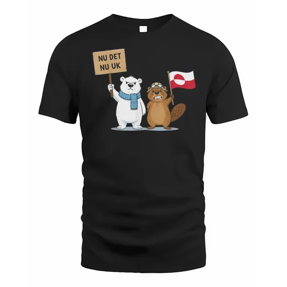 Nu Det Nu UK Greenland Flag Polar Bear Beaver Shirt - Walmart.com