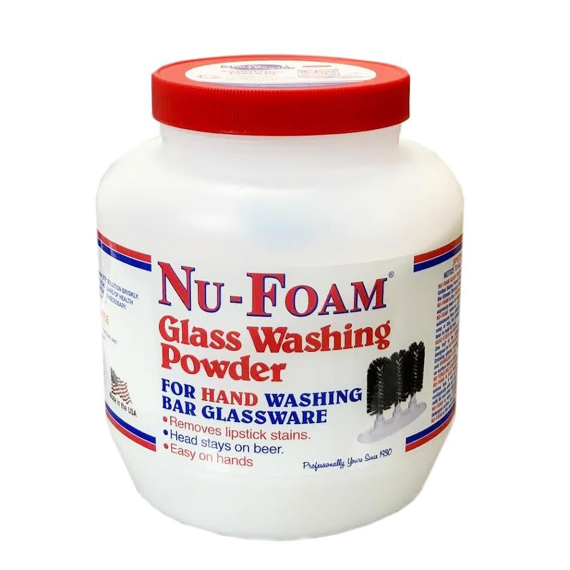 Nu-Foam Glass Washing Powder - Detergent for Bar Glassware – Original ...