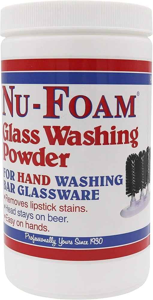 Nu-Foam Glass Washing Powder - Detergent for Bar Glassware – Original ...