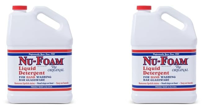 Nu-Foam Liquid Detergent for Bar Glassware - Original Streak-Free ...