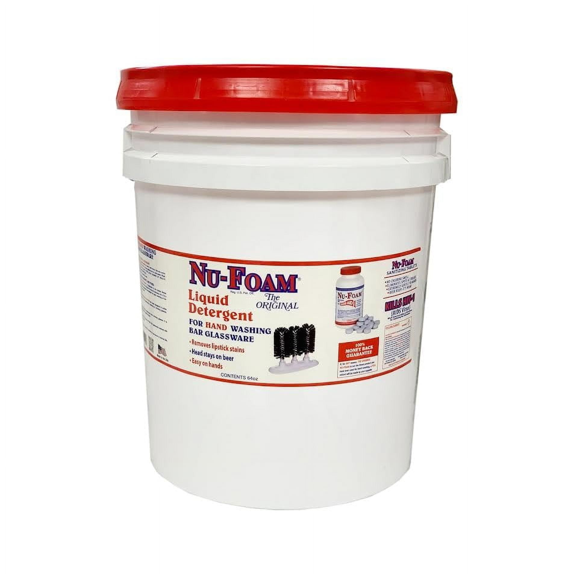 Nu-Foam Liquid Detergent for Bar Glassware – Original Streak-Free ...