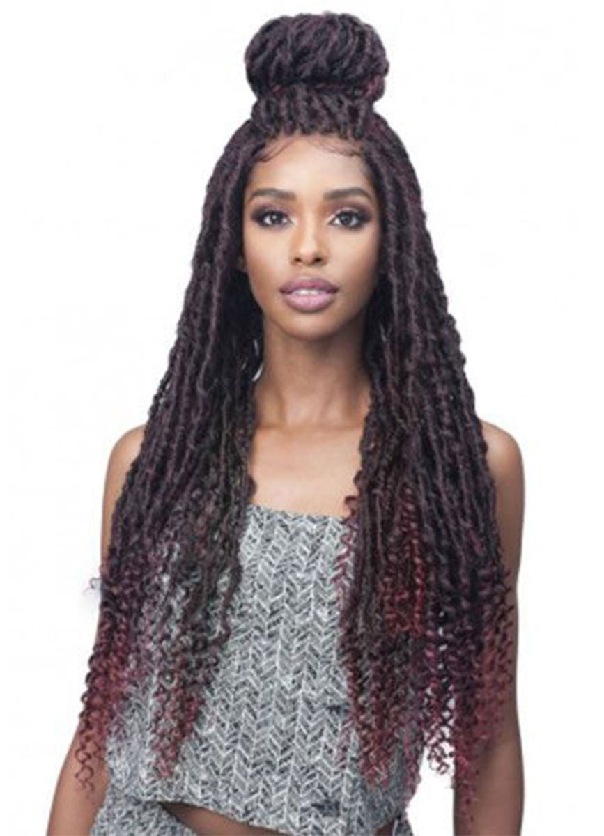 Nu Locs Curly Tip 4X4 Deep Lace By Bobbi Boss MLF619 / 2 - Dark Brown ...