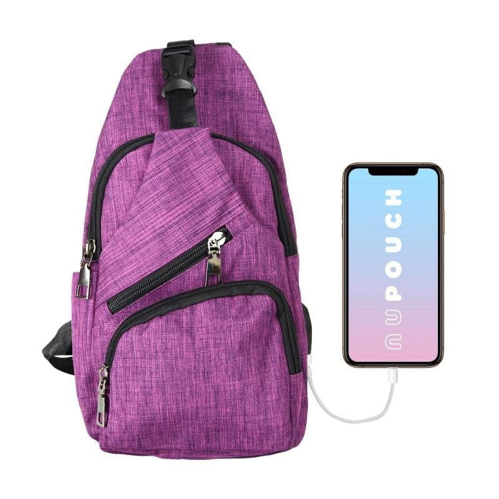 Nu Pouch Anti Theft Day Pack Plum - Walmart.com