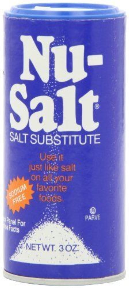 Nu-Salt Healthy Sodium-Free Salt Substitute for Cooking, Kosher, 3 oz ...