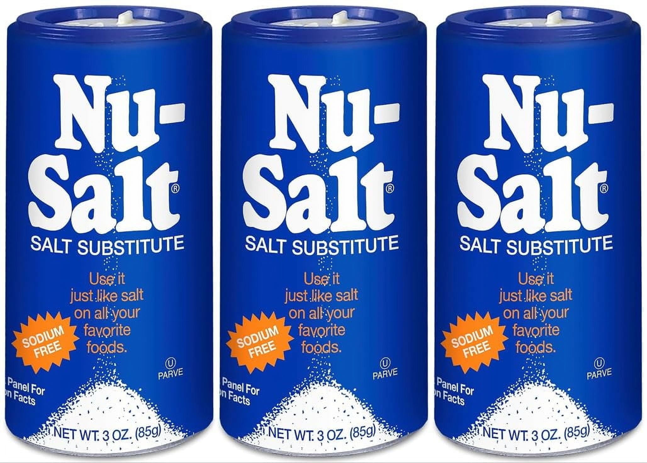 Nu-Salt Salt Substitute 3 oz Pack of 3 Vegan-Friendly Salt Alternative ...