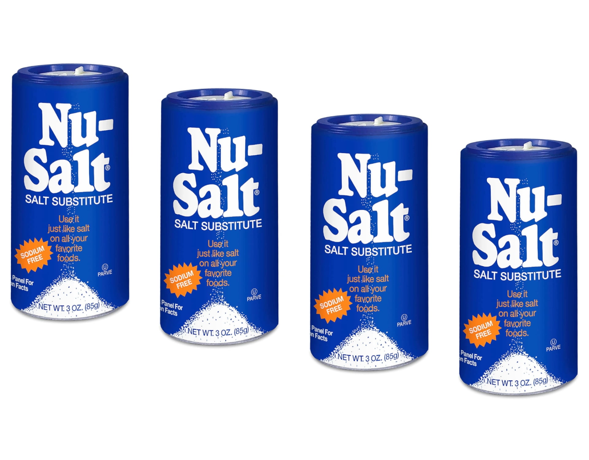 Nu-Salt Cooking Salt Substitute, Sodium Free, 3 Oz. - Pack of 4 ...