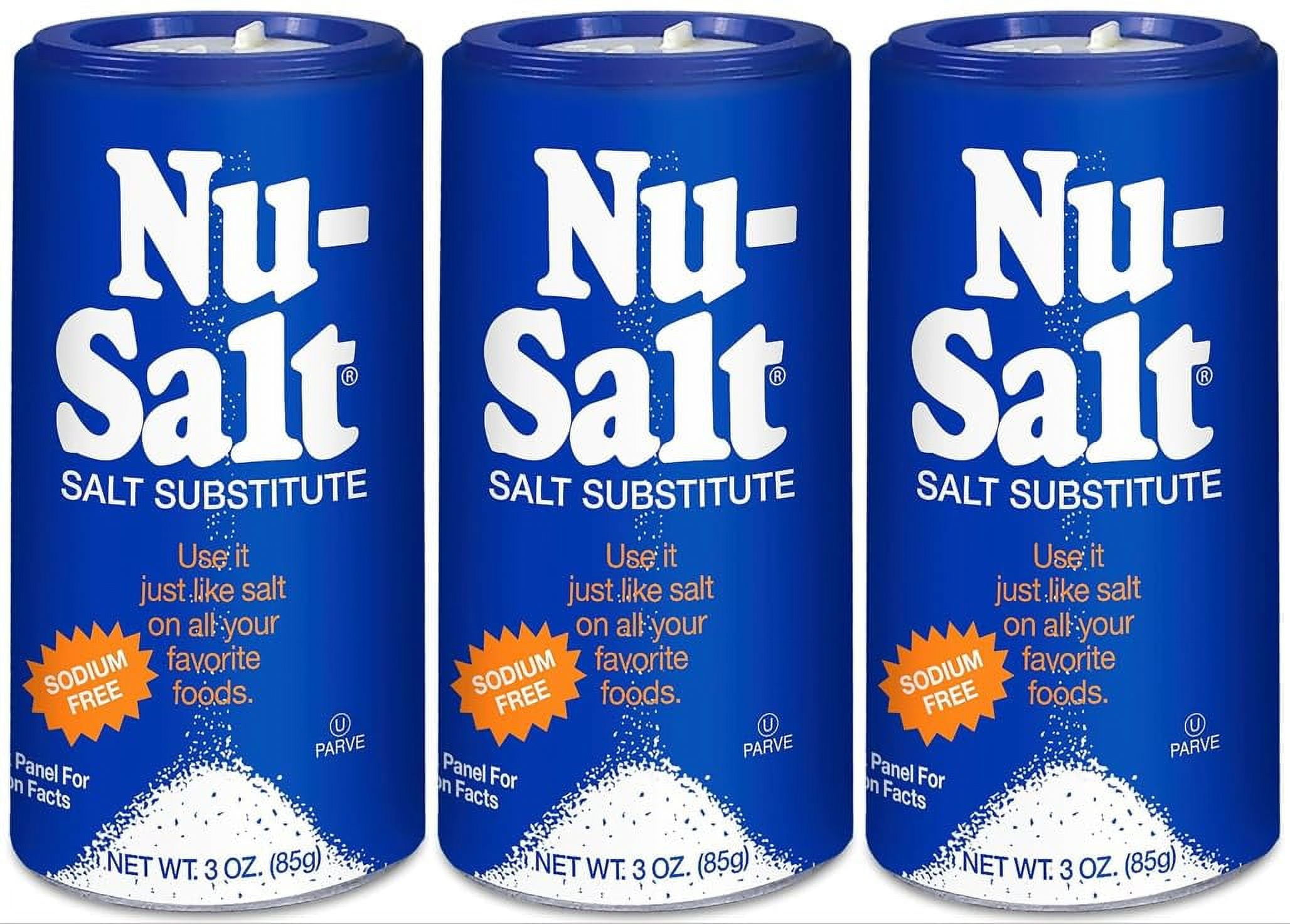 Nu-Salt Sodium-Free Salt Substitute YYF14 (3 Pack) Contains Potassium ...