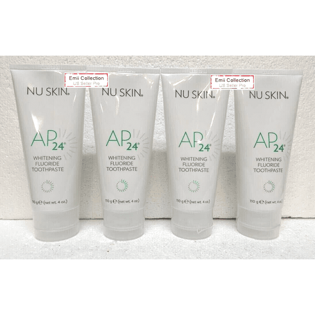 Nu Skin Nuskin AP 24 Whitening Fluoride Toothpaste 4oz 110g (4 Tubes) - Walmart.com
