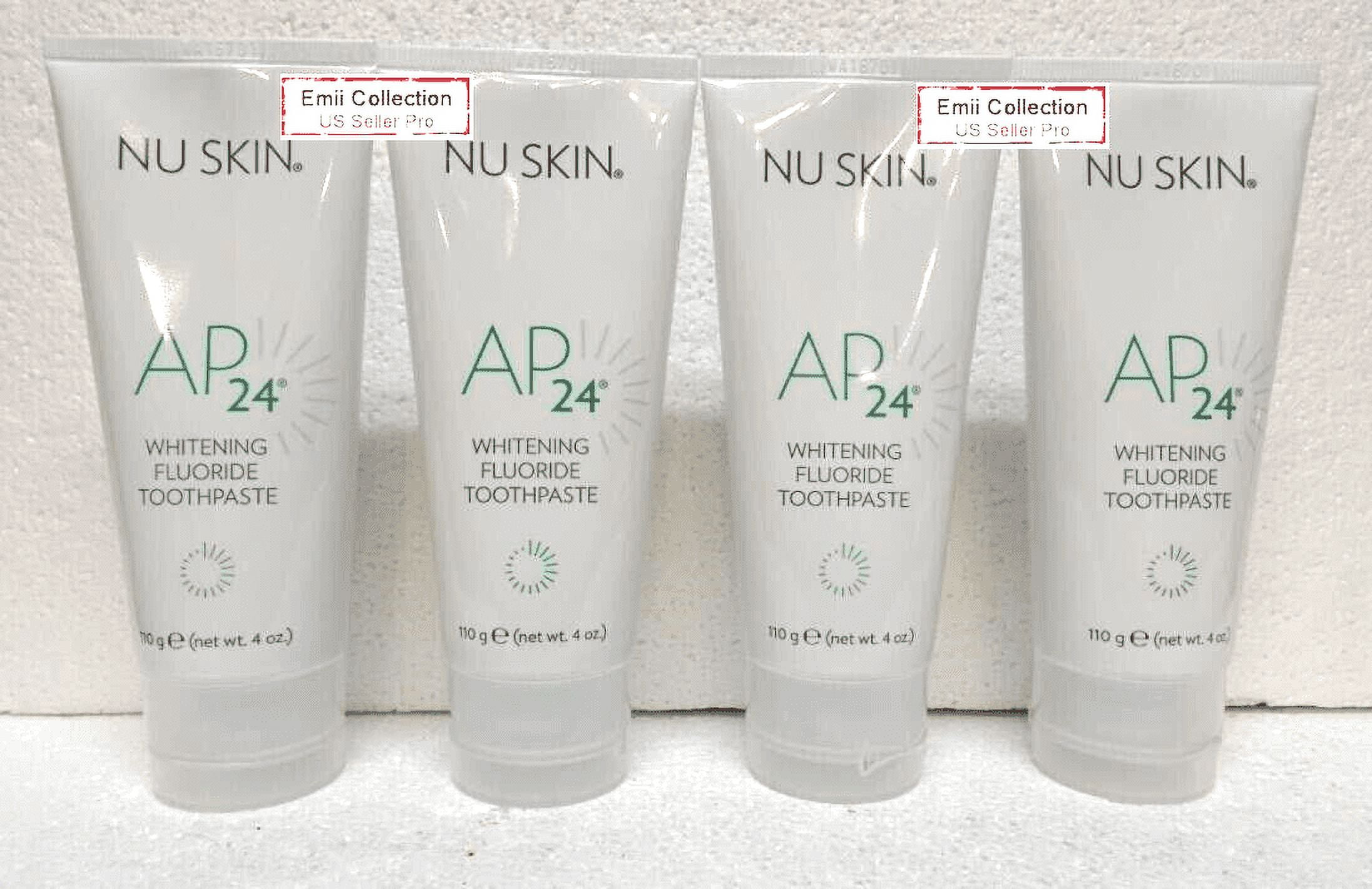Nu Skin Nuskin AP 24 Whitening Fluoride Toothpaste 4oz 110g (4 Tubes) for Brightening and Oral ...