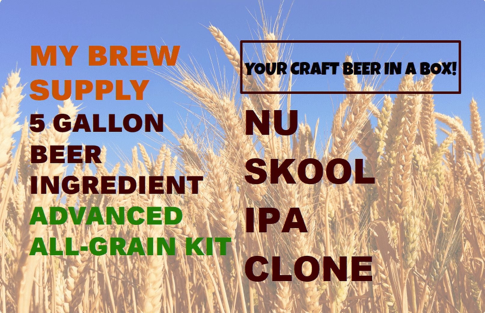 Nu Skool IPA Clone 5 gallon All Grain Advanced Ingredient Kit by My ...