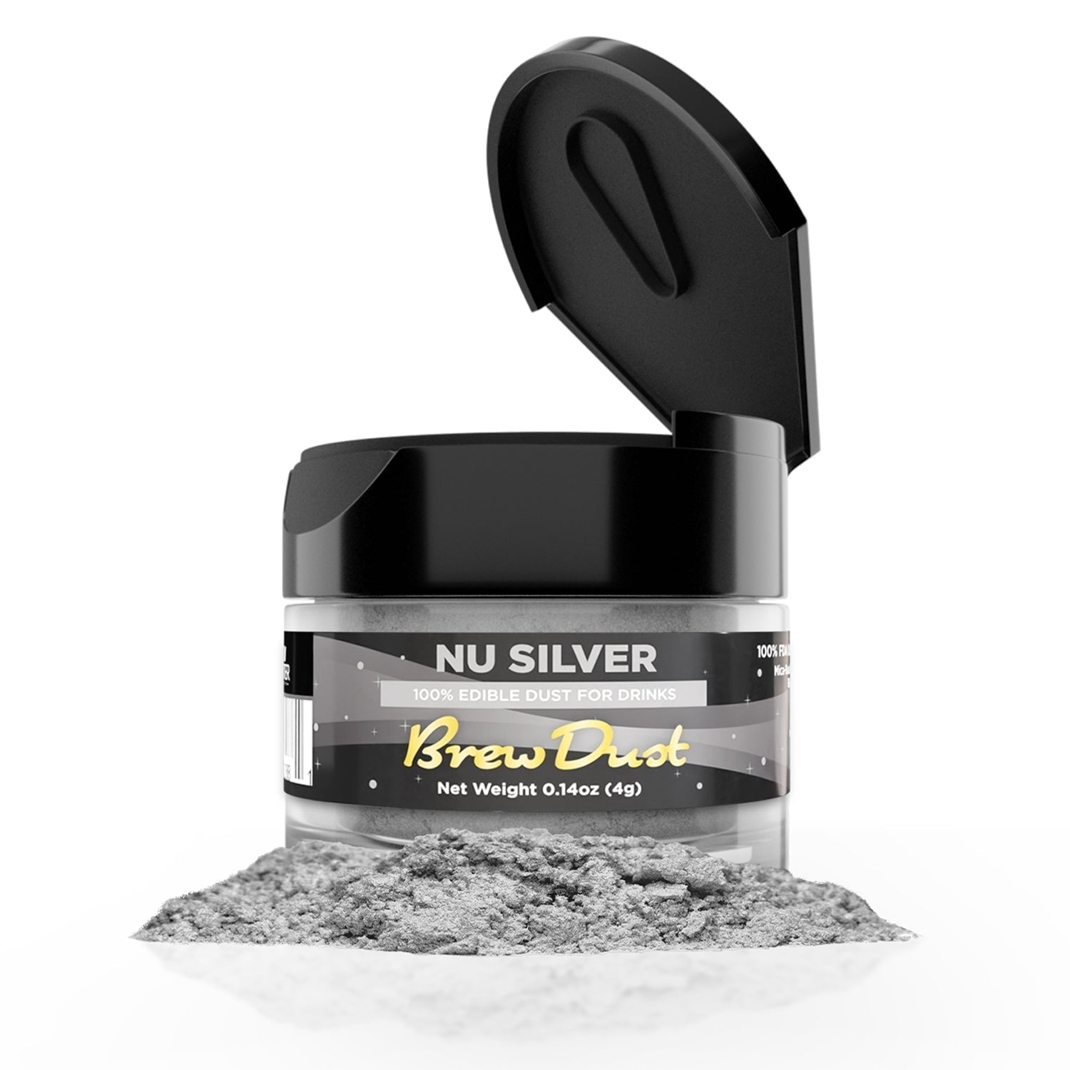 Brew Dust - Nu Super Silver Edible Drink Powder - Silky Swirl, Beverage ...