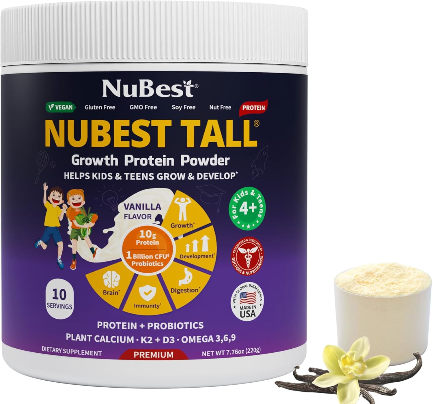 NuBest Protein Powder - Vanilla Plant Based Protein - Vegan Protein ...