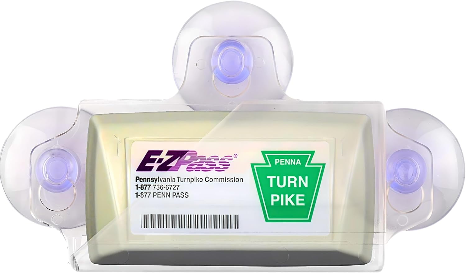 NuBliss EZ Pass Holder with Super Strong Suction Cups, Road Trip ...