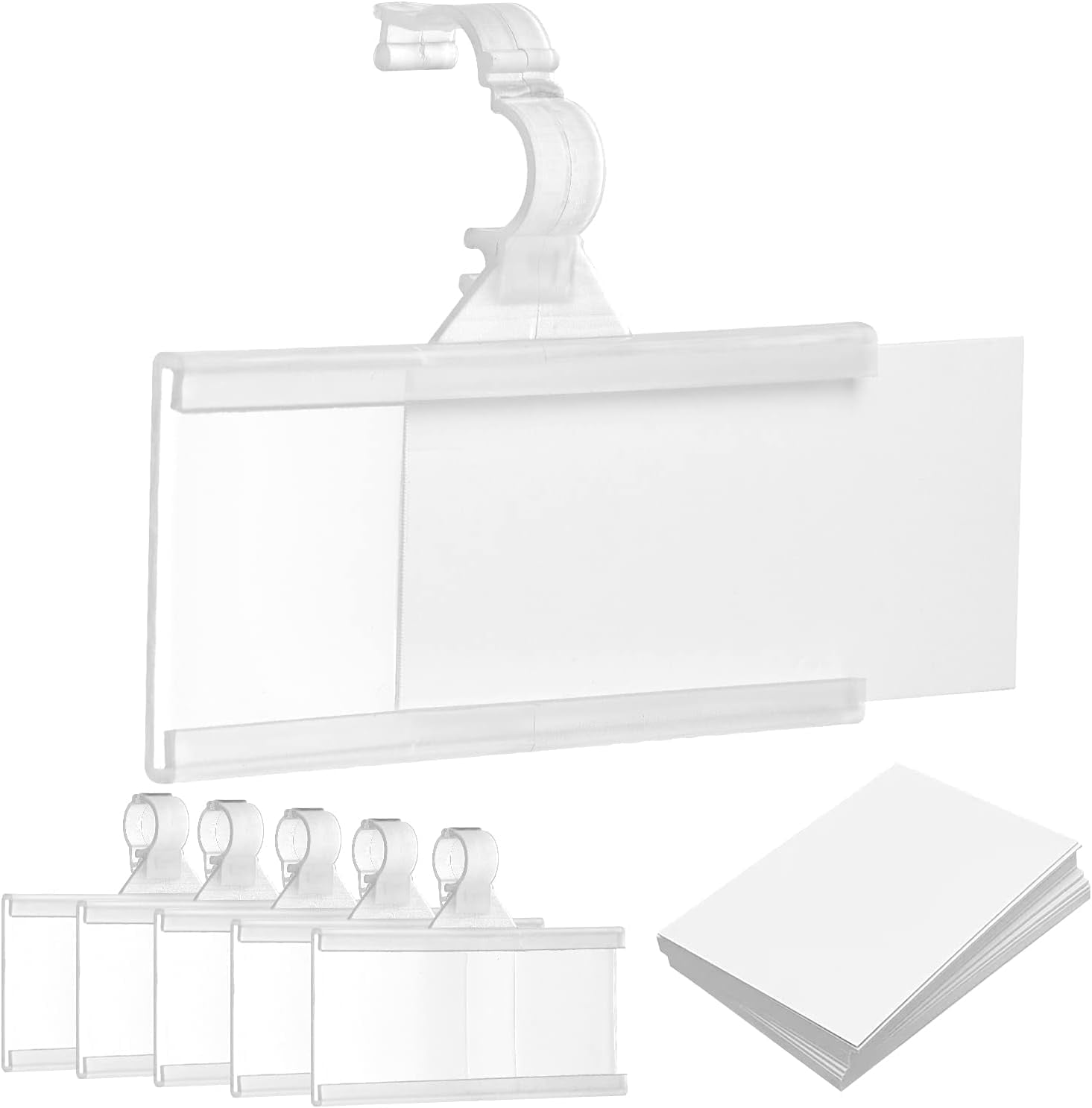 NuBliss Price Tags Label Holder, Wire Shelf Labels Snap On Plastic Sign ...