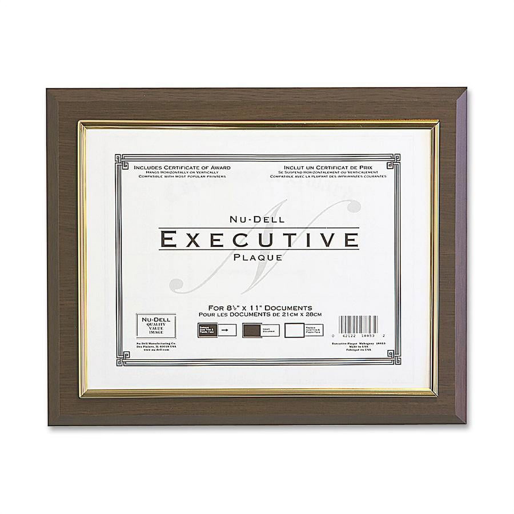 Executive Plaque, Plastic, 13 x 10-1/2, Walnut 18851M - Walmart.com