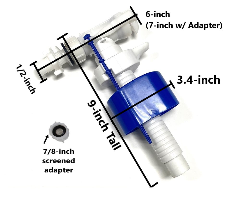 NuFlush Fill Valve for Side Mount European Toilets - Walmart.com