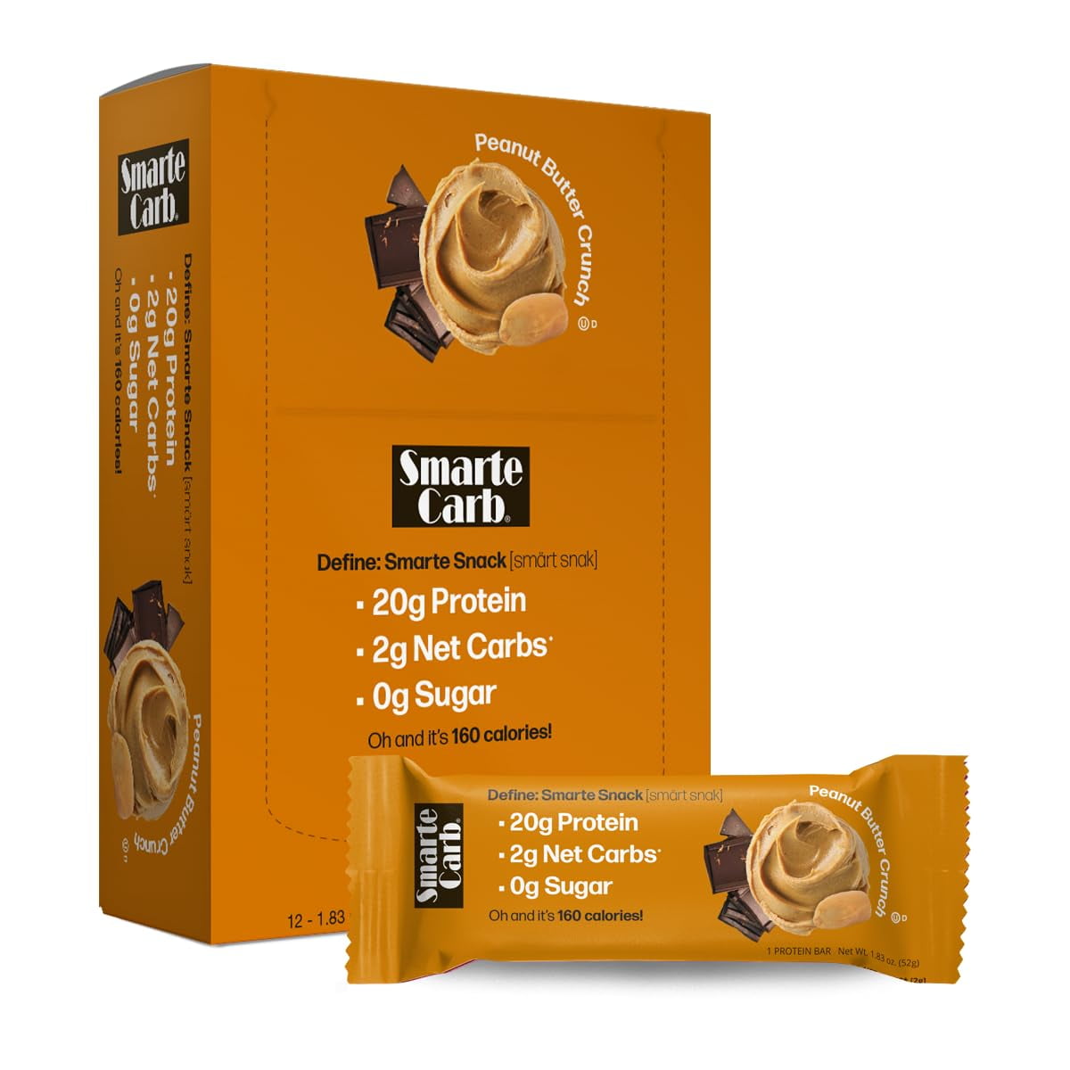 NuGo Smarte Carb 20g MZF22 Protein 0g Sugar, 2g Net Carbs 160 Calories ...