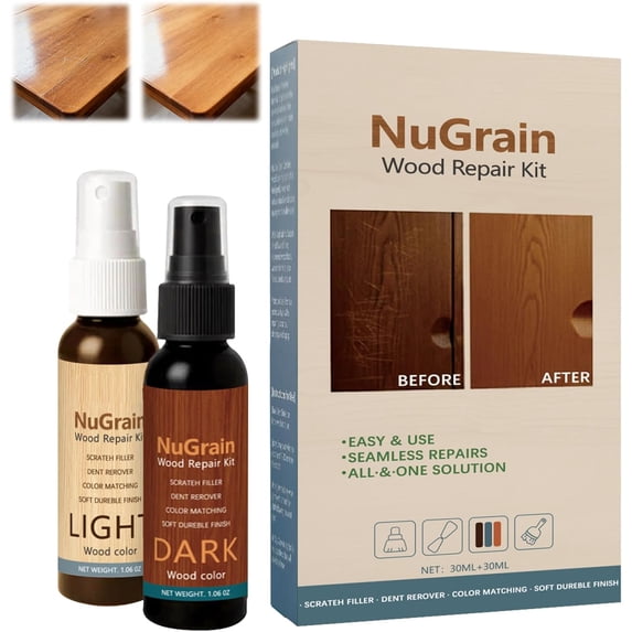 NuGrain Wood Repair Kit, Professional Wood Floor Scratch Repair, Floor ...