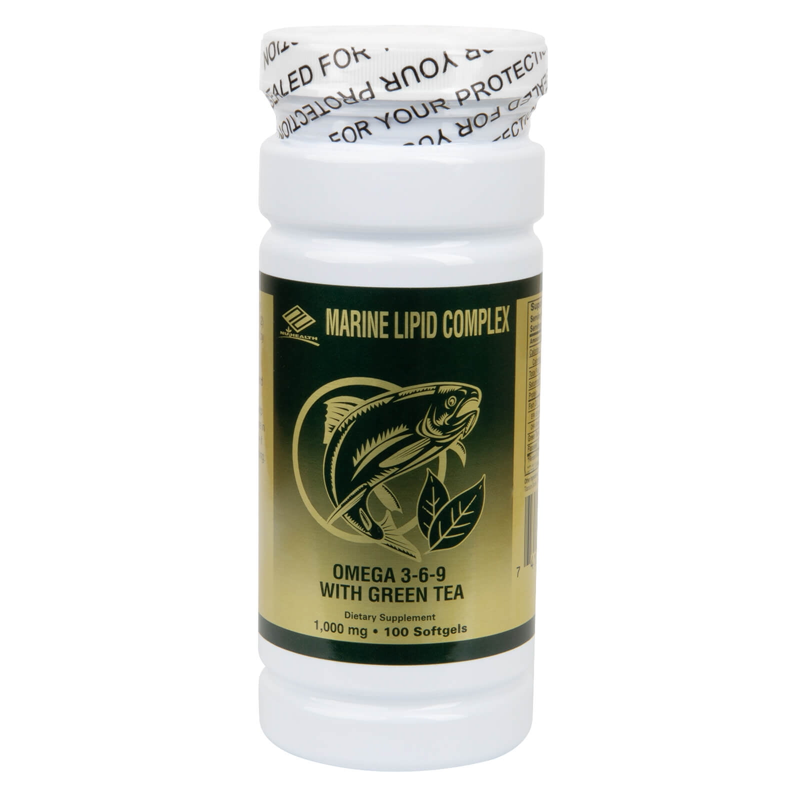 NuHealth Marine Lipid Complex (Green Tea ) Omega 3,6,9 1000mg 100 ...