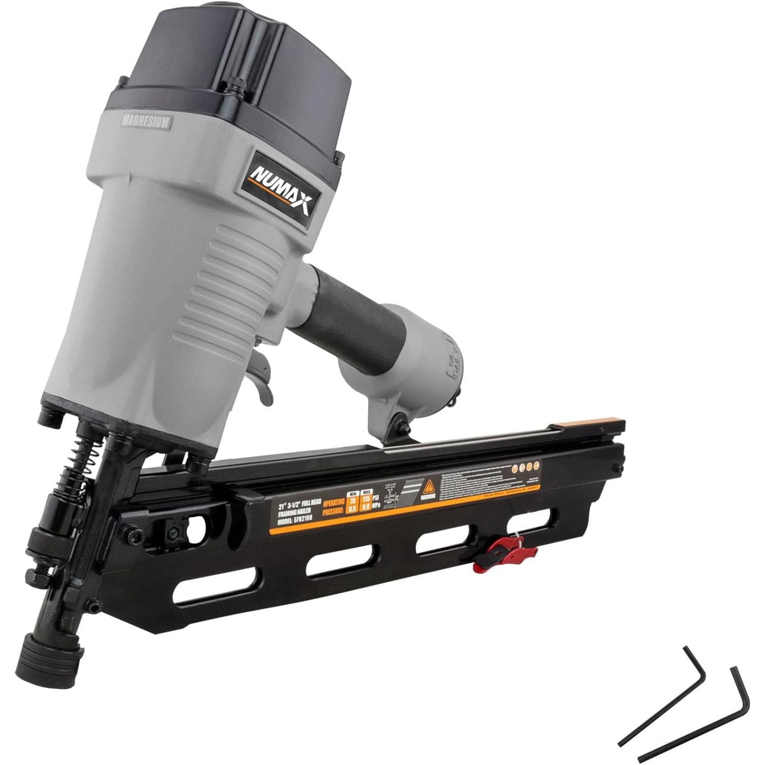 NuMax SFR2190 Pneumatic 21 Degree 3-1/2" Framing Nailer - Walmart.com