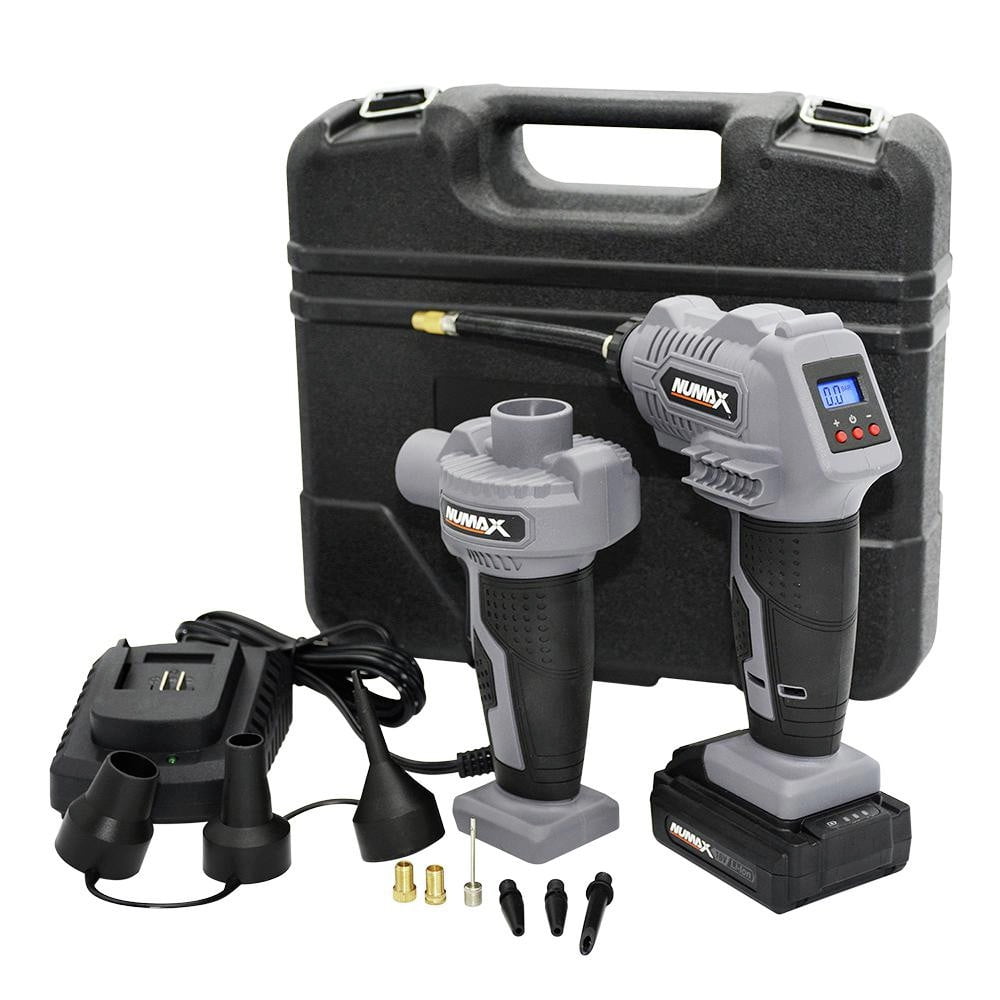NuMax SH16VIPK 16V Cordless Tire Inflator and Air Pump Kit with ...