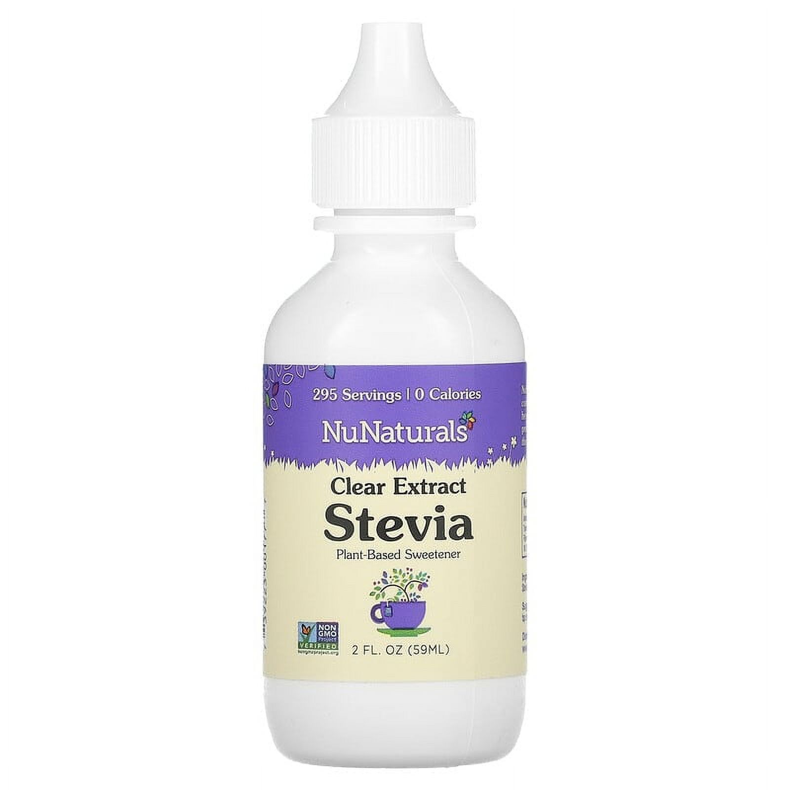 NuNaturals, Clear Extract Stevia, 2 fl oz (59 ml) Pack of 4 - Walmart.com
