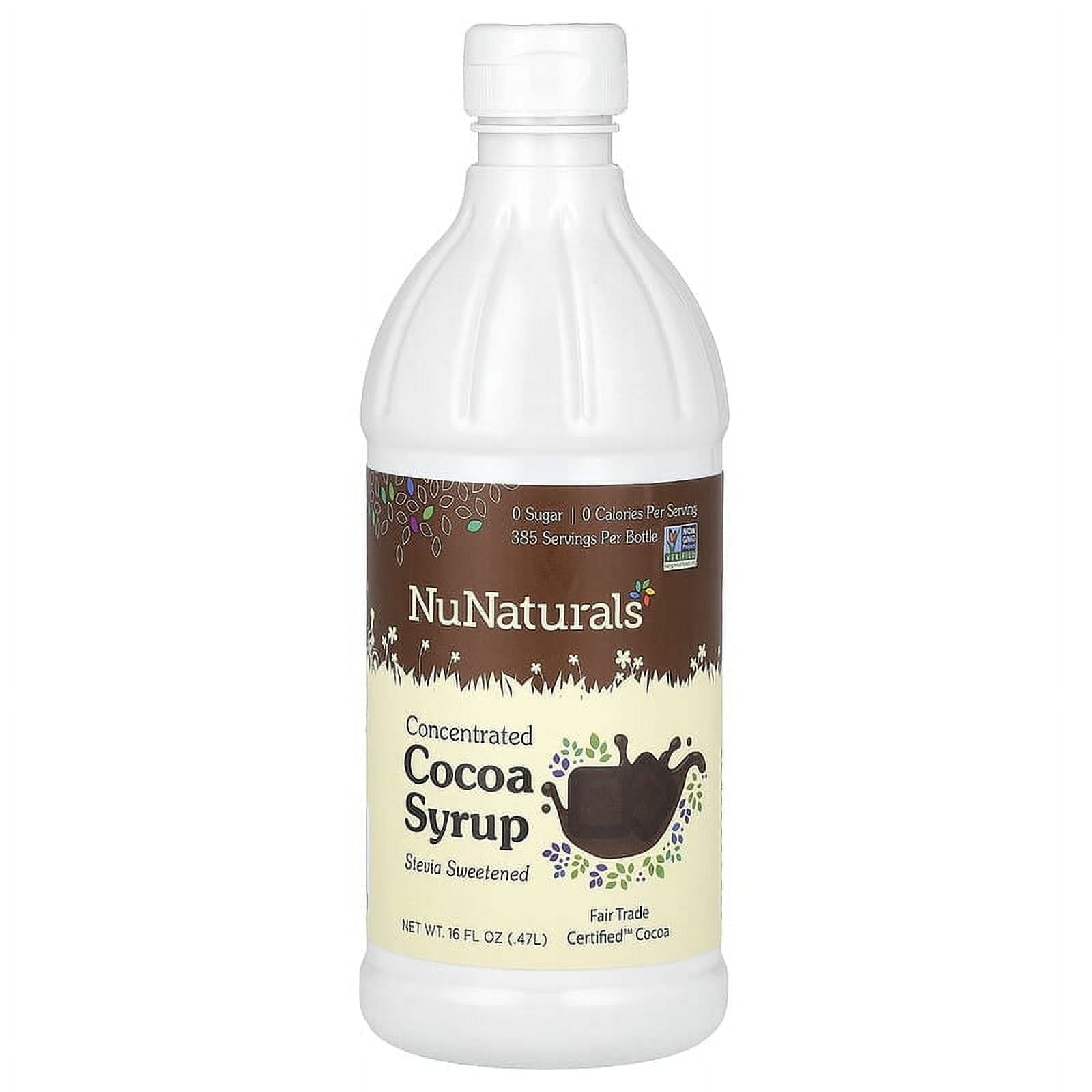 NuNaturals, Concentrated Cocoa Syrup, Stevia Sweetened, 16 fl oz (0.47 ...