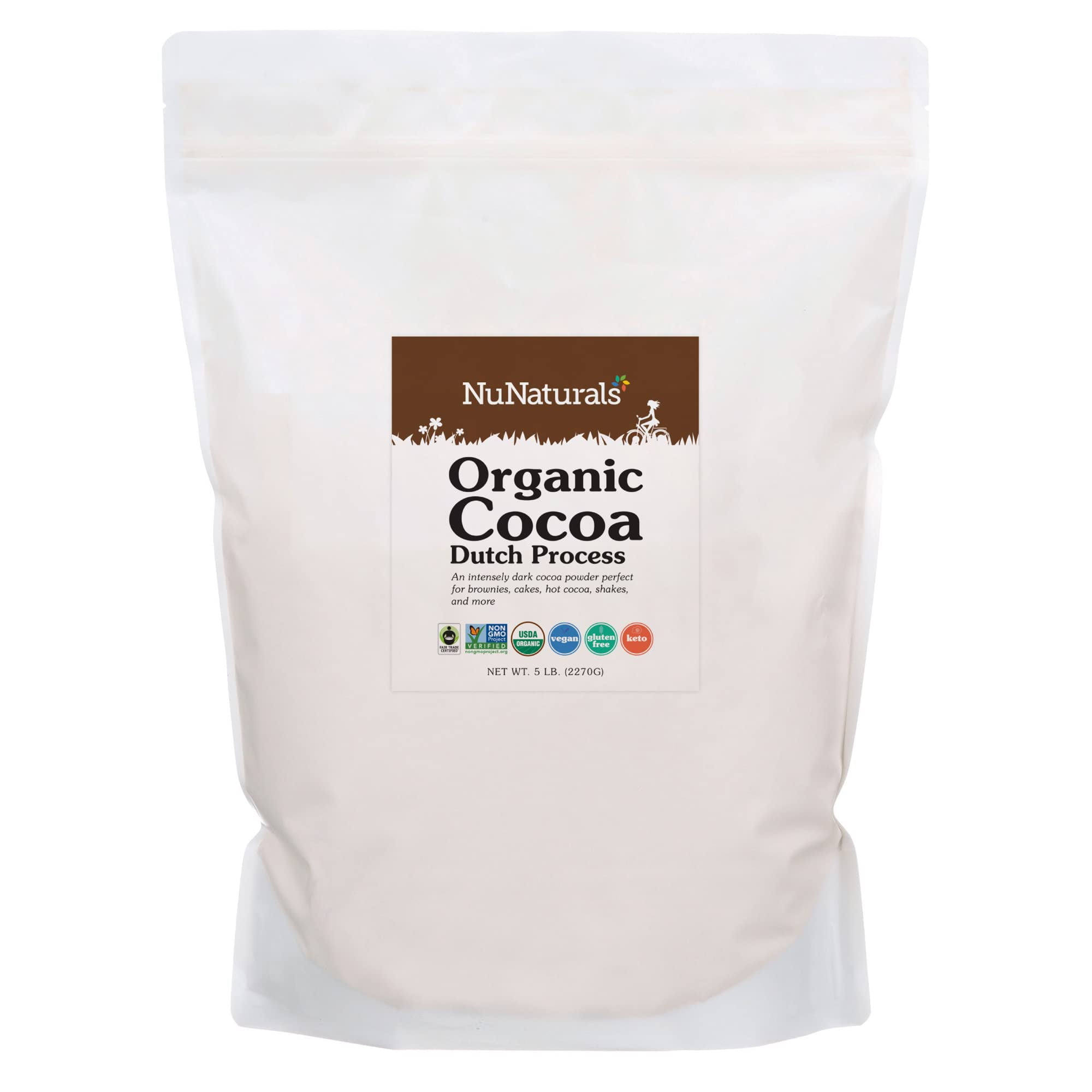 NuNaturals Organic Cocoa Powder, BDF32 Premium Dutch-Process For ...