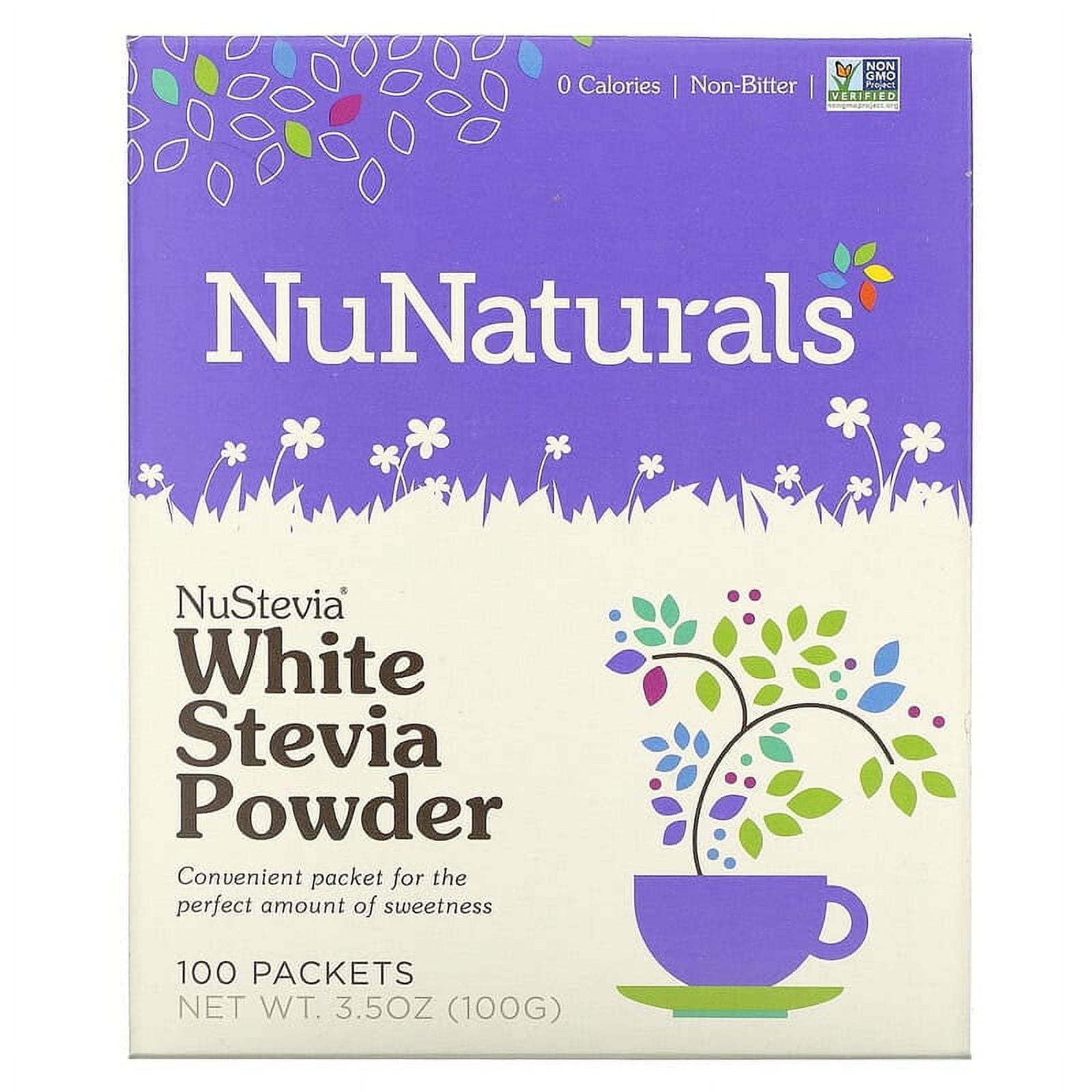 NuNaturals White Stevia Powder -- 100 Packets - Walmart.com