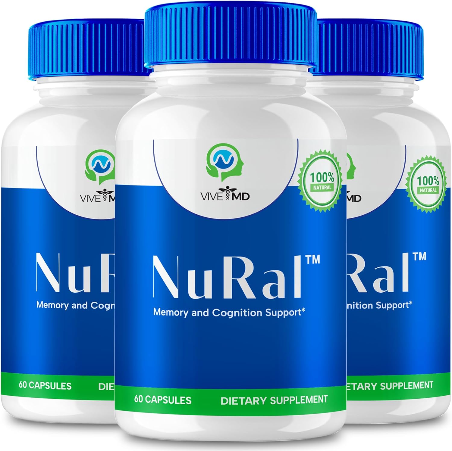 NuRal Brain Supplements for Memory and Focus Capsules, Nu Ral Advanced ...