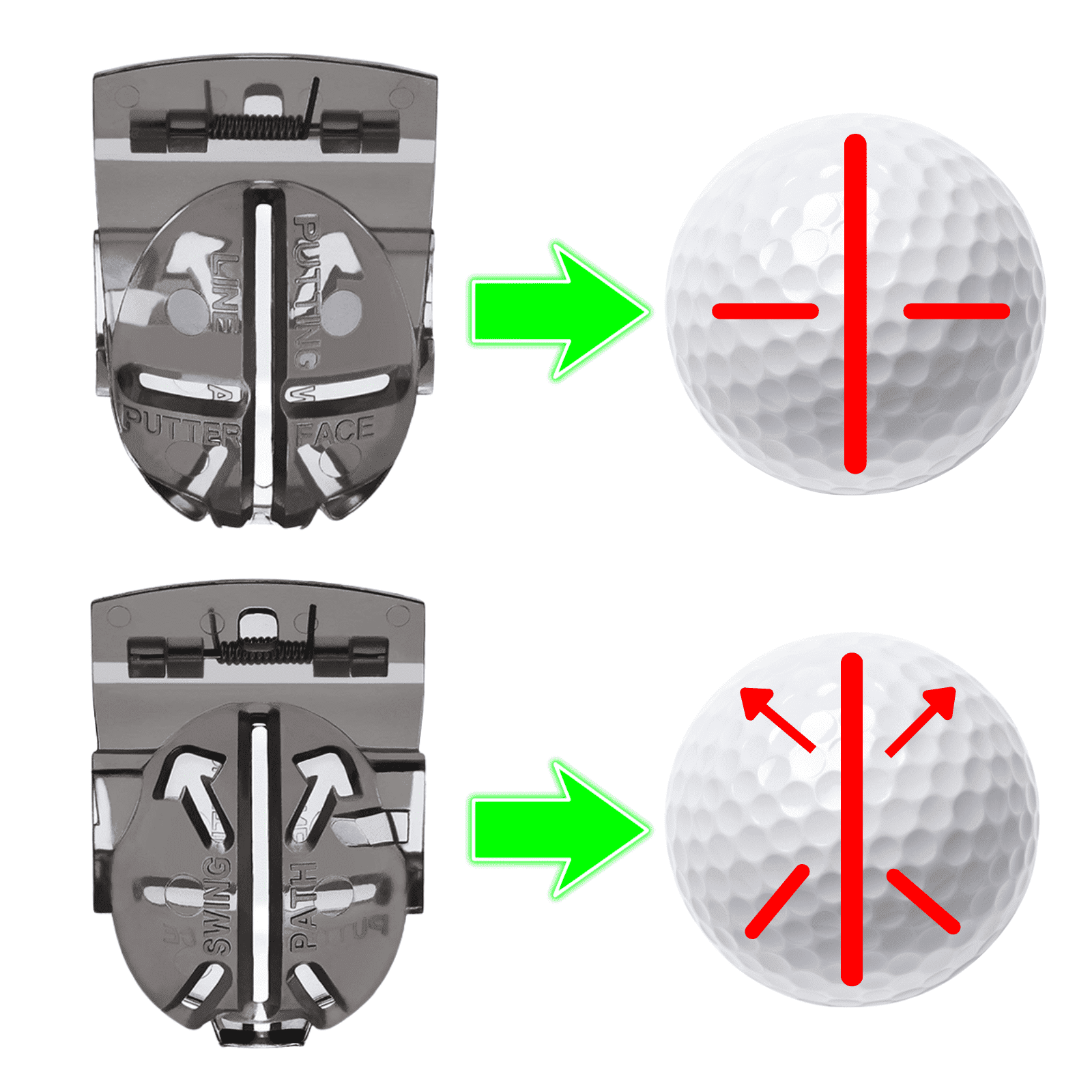NuRich Golf Ball Marker Alignment Tool, Putting Tracer Liner, Easy to ...