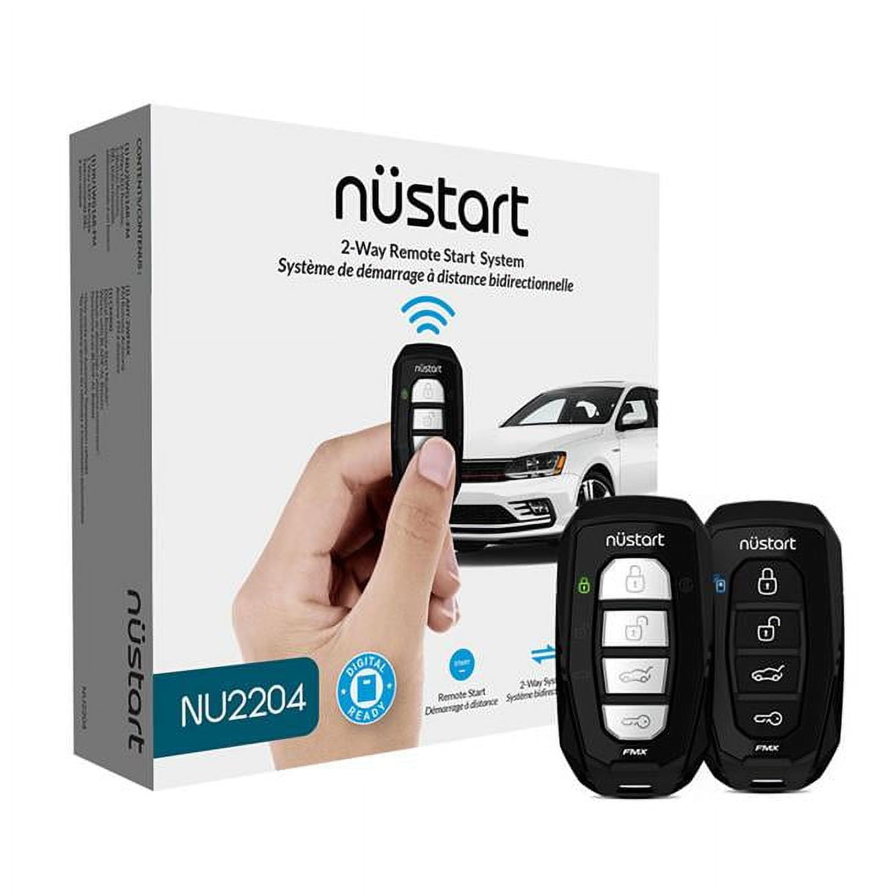 NuStart NUSNU2204 3000 ft. 2Way 4Button Range Digital Remote Starter ...
