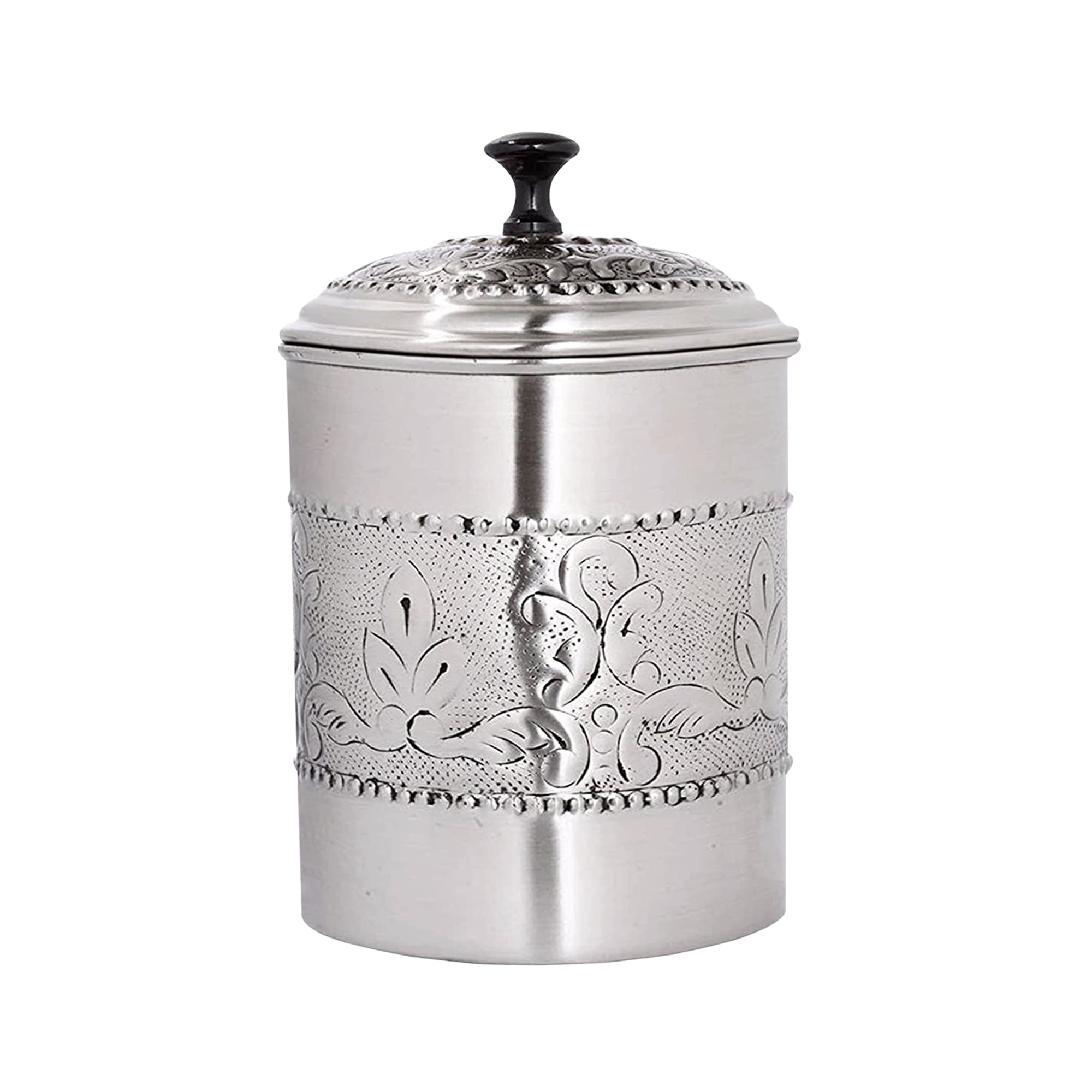 NuSteel Antique Pewter Embossed 3 QT Stainless Steel Canister ...
