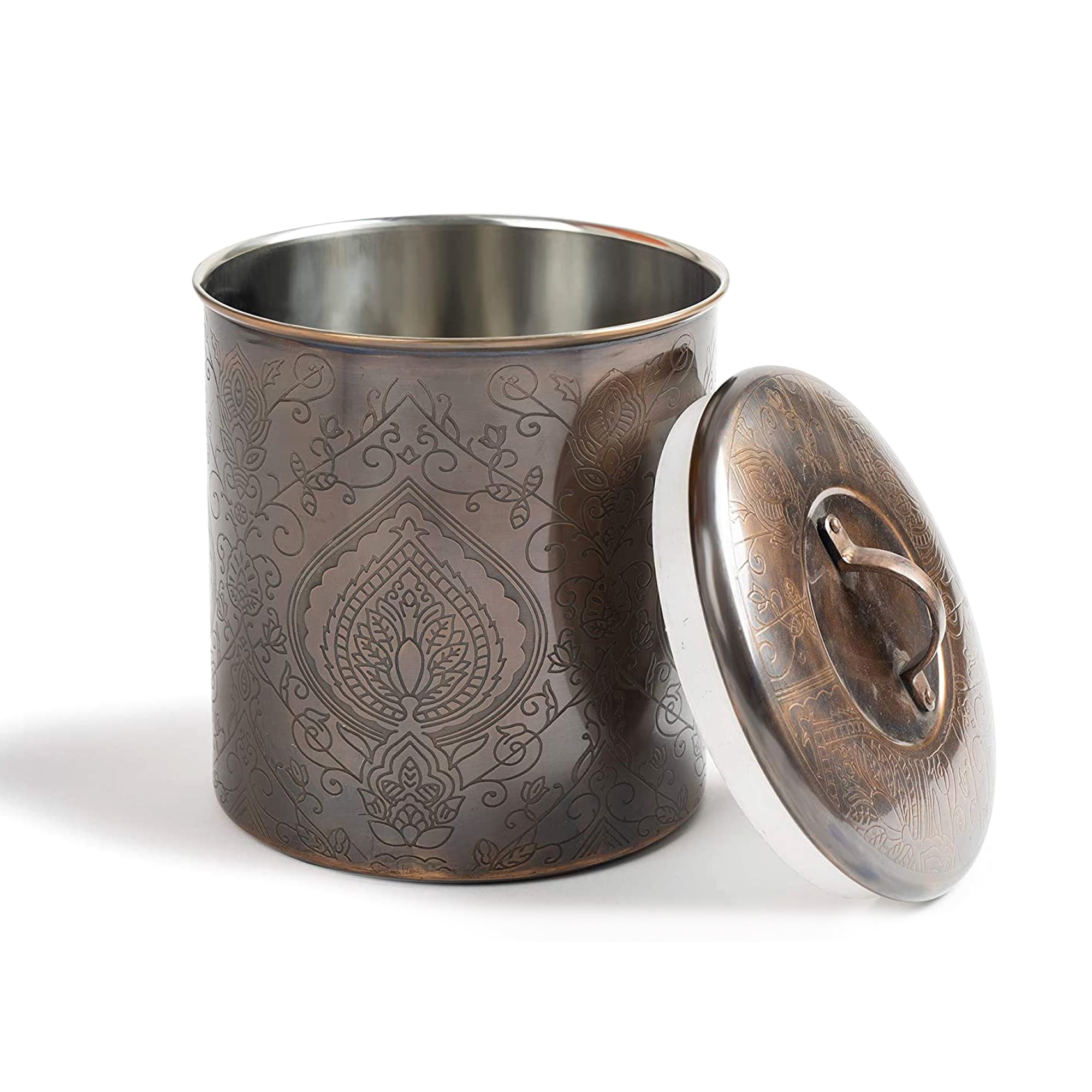 Nusteel Vintage Antique Copper Canister, 1.5 qt, Kitchen Countertop ...