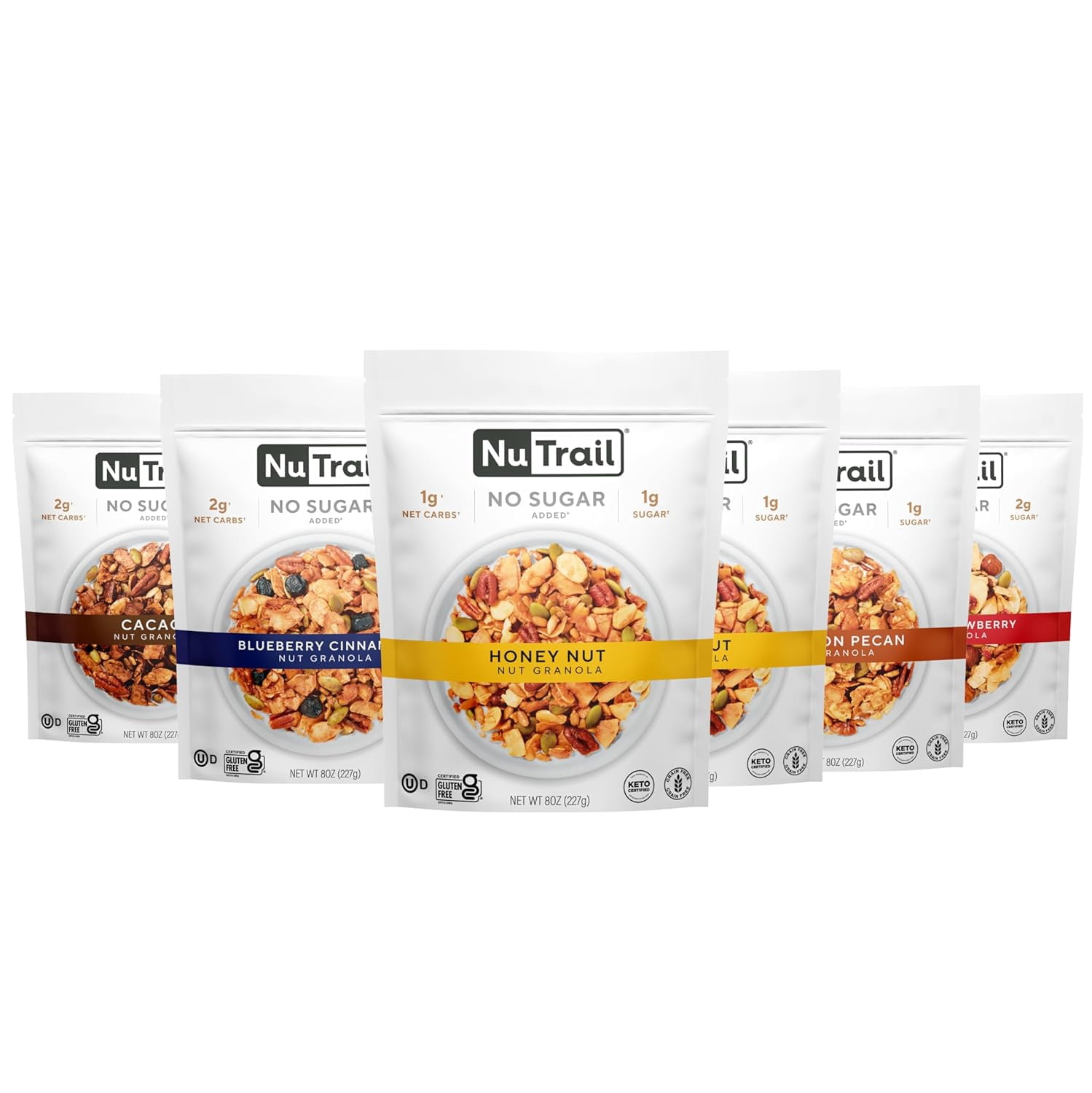 NuTrailNut Granola, Variety Pack, No Sugar Added, Gluten Free, Grain ...