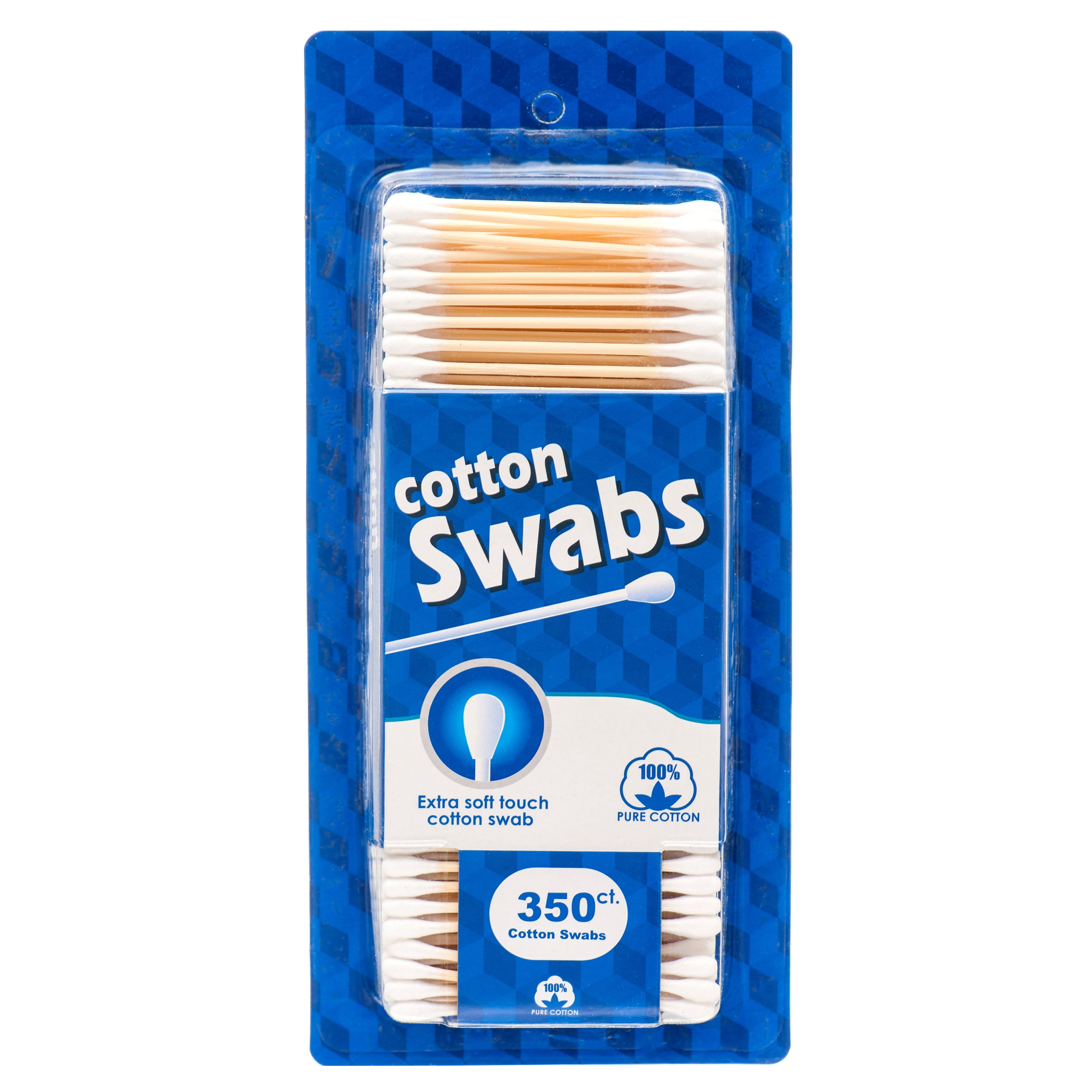 NuValu Cotton Swabs, Multi-Purpose, Wooden Tipped, Double Tipped, 100% ...
