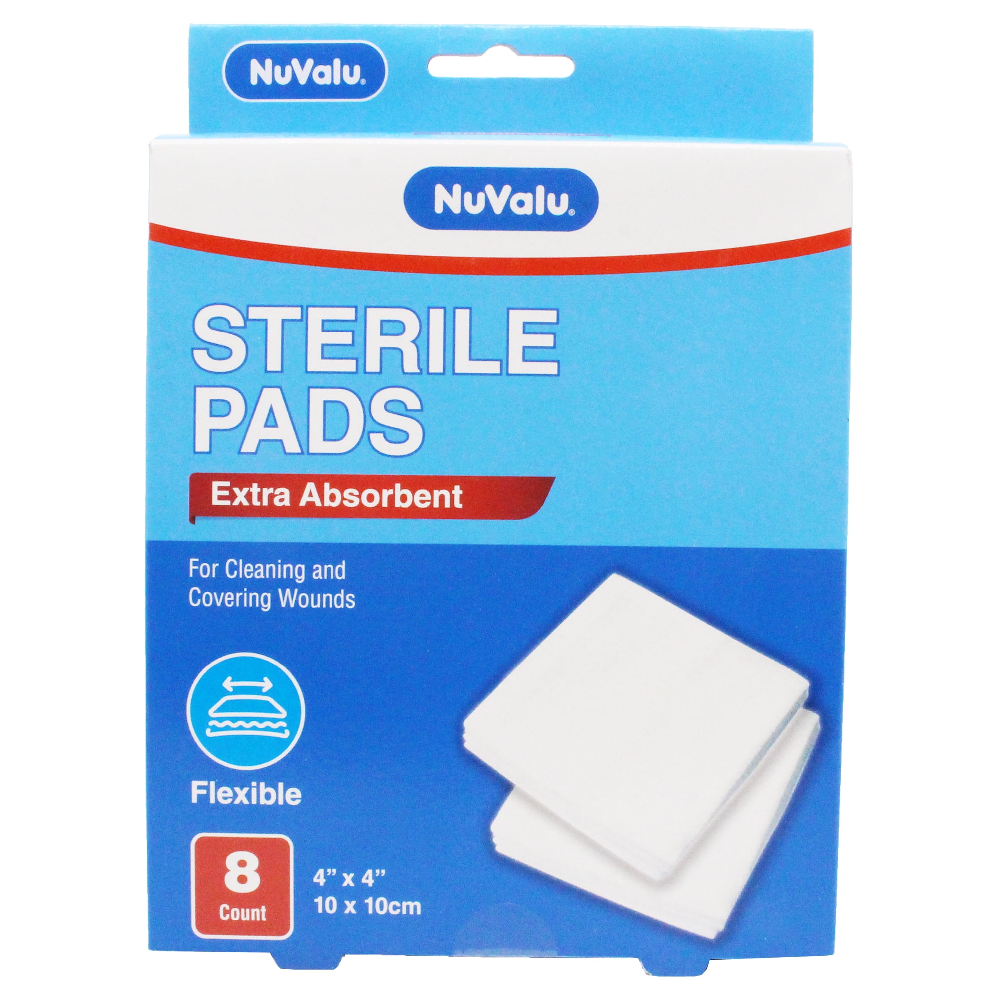 NuValu Extra Absorbent & Flexible Sterile Pads for Cleaning and ...